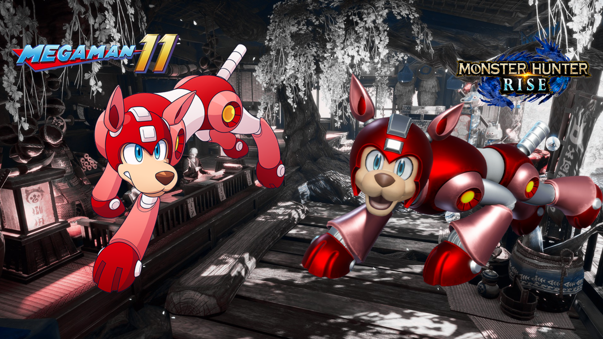 Rush, Mega Man's lovable robo pup, is armor in Monster Hunter Rise