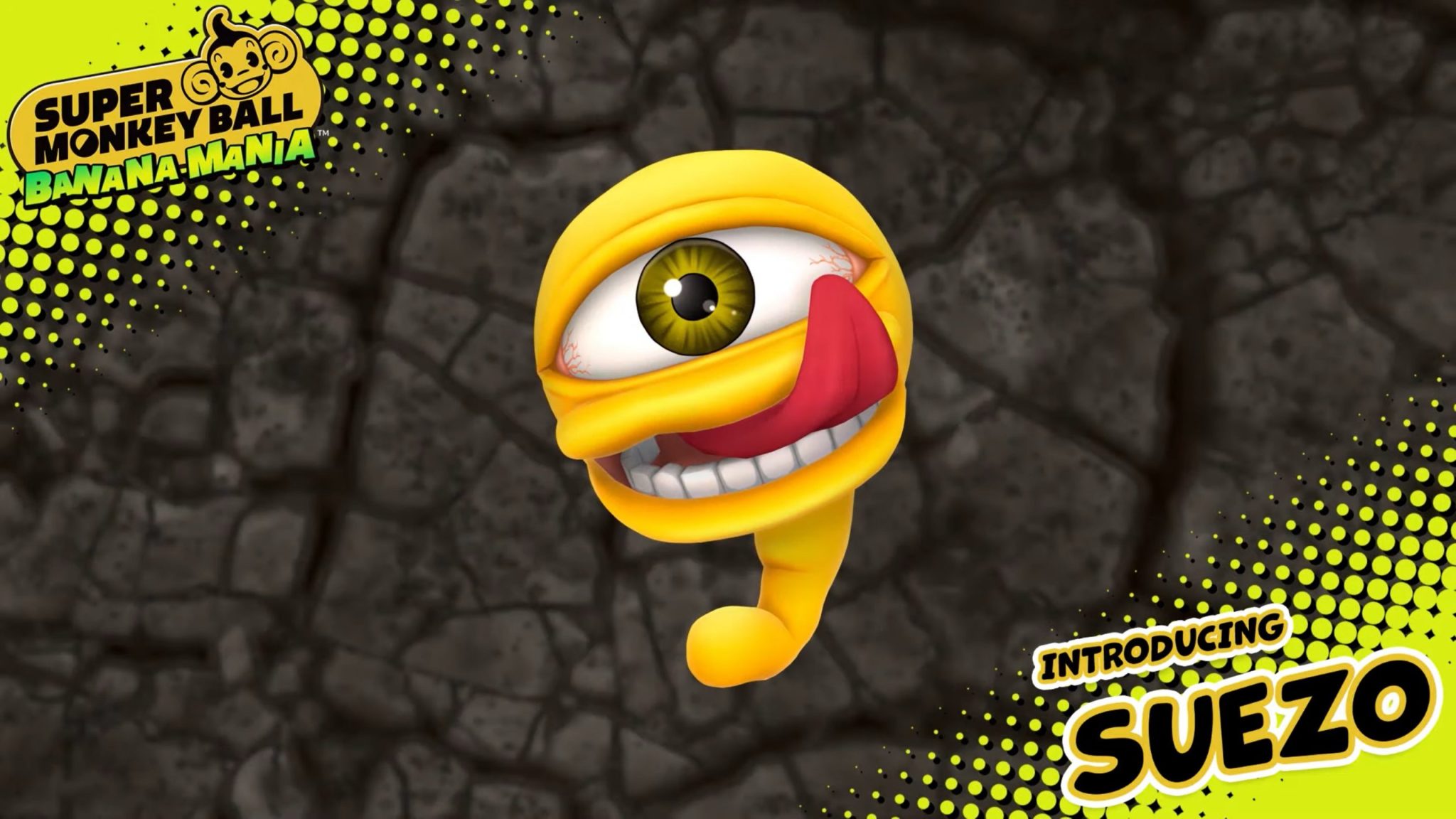Monster Rancher's Suezo rolls into Super Monkey Ball Banana Mania