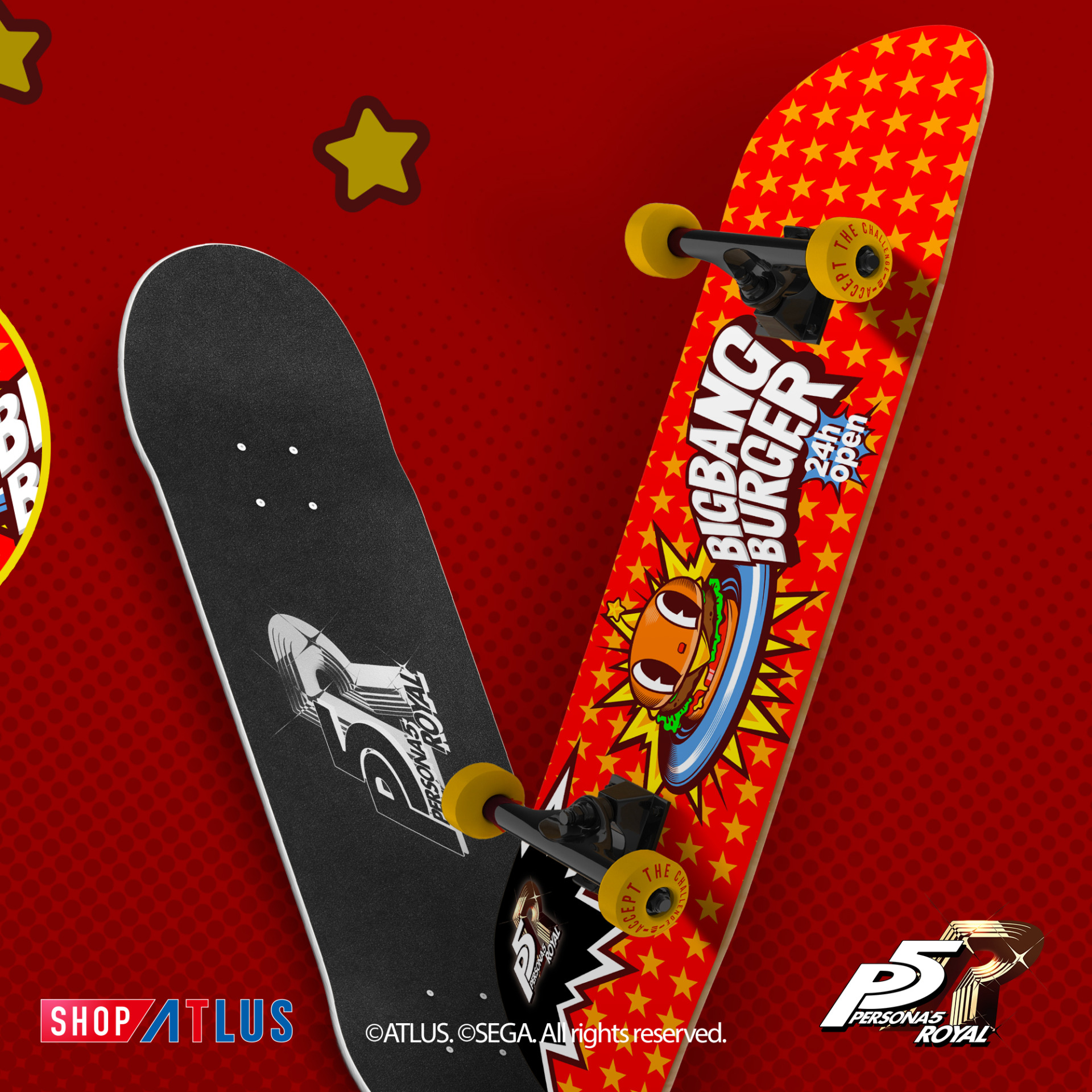 You can pre-order the Persona 5 Big Bang Burger skateboard now!