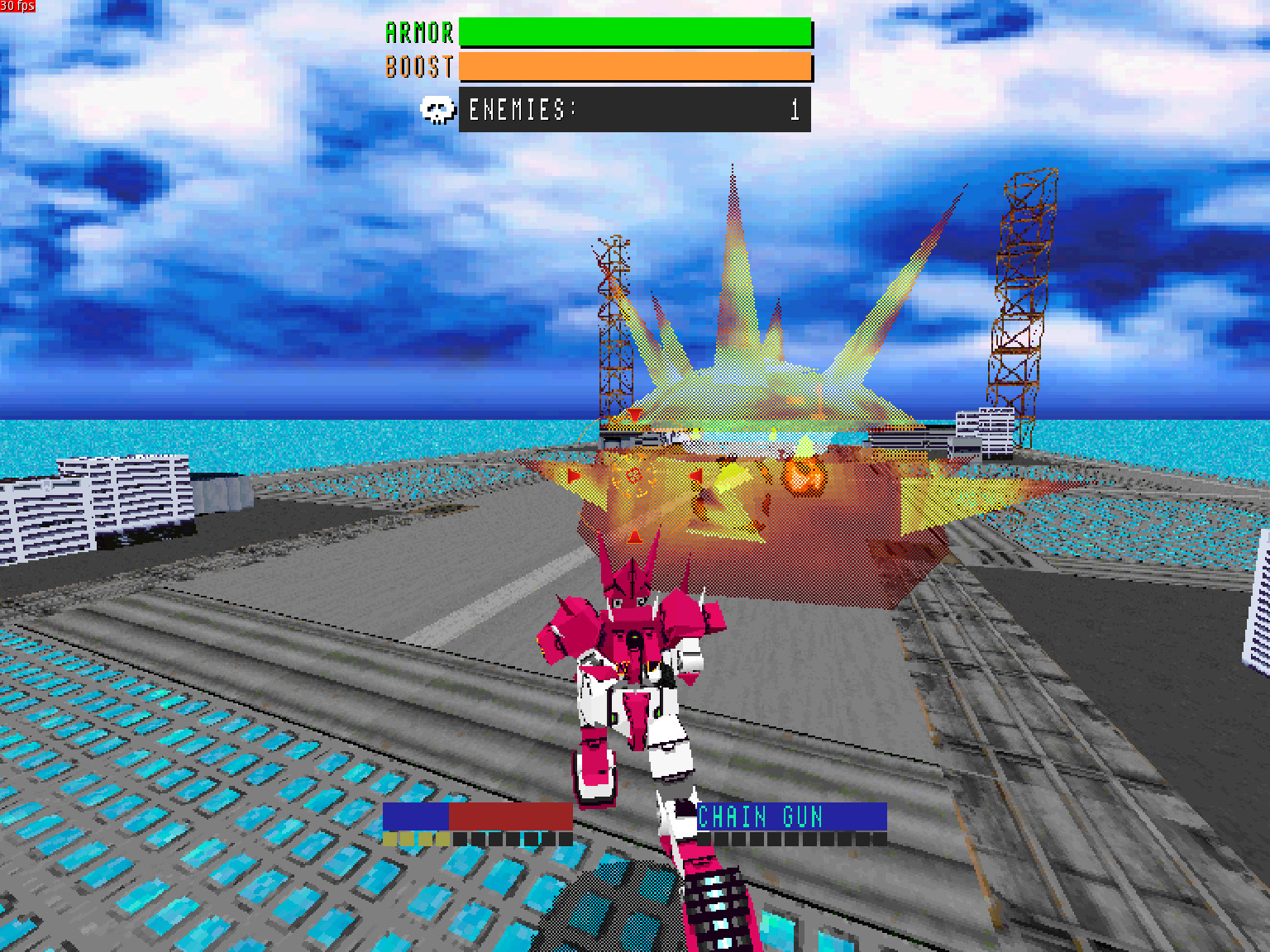 Cyber Lancer is a Virtual-On-inspired arcade shooter